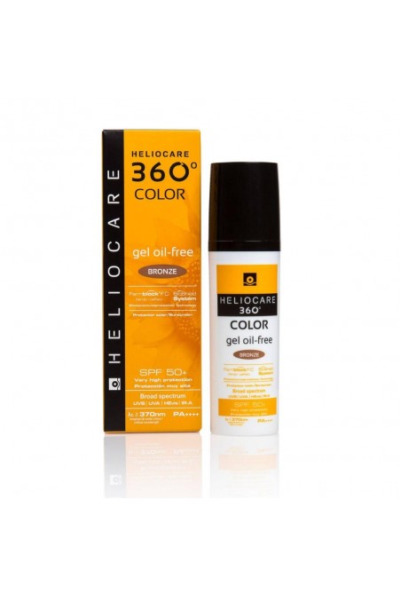 Heliocare 360º Spf 50+ Color Gel Oil-Free Protector Solar Bronze ...